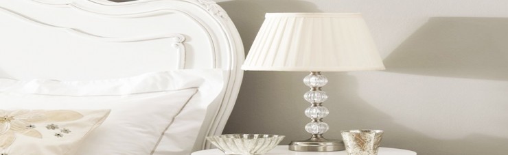 The most elegant white bedside lamps