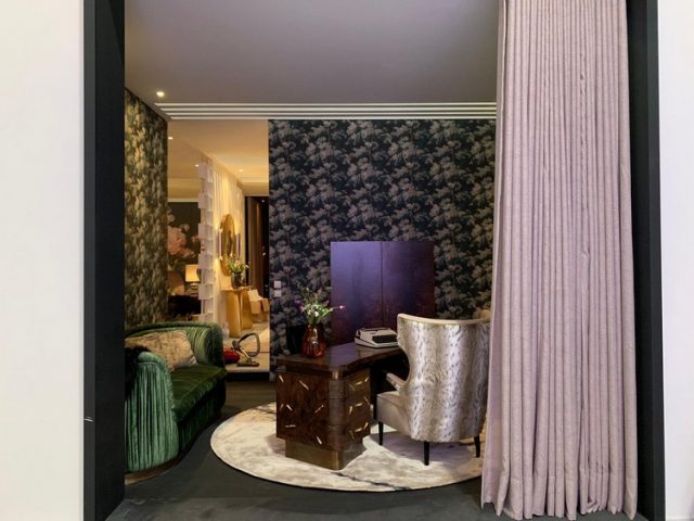DAKOTA Sofa and BARAKA Desk by BRABBU at iSaloni 2019