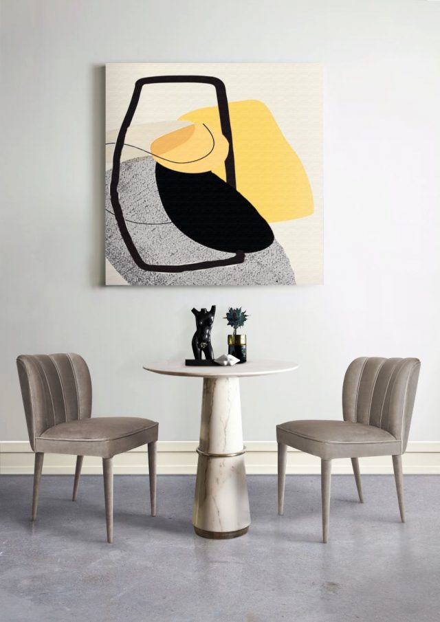 This dining room for two has the AGRA Coffee Table and DALYAN Dining ...