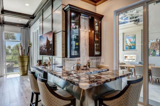 3 – Marble bar area designed by Barbara Brickell