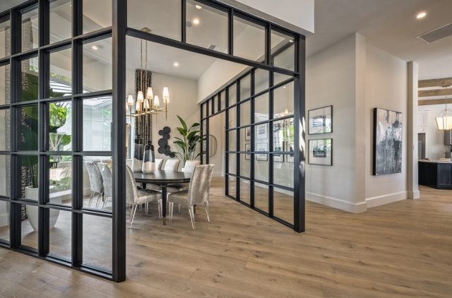We have a unique and elegant style throughout the house, blending grey ...